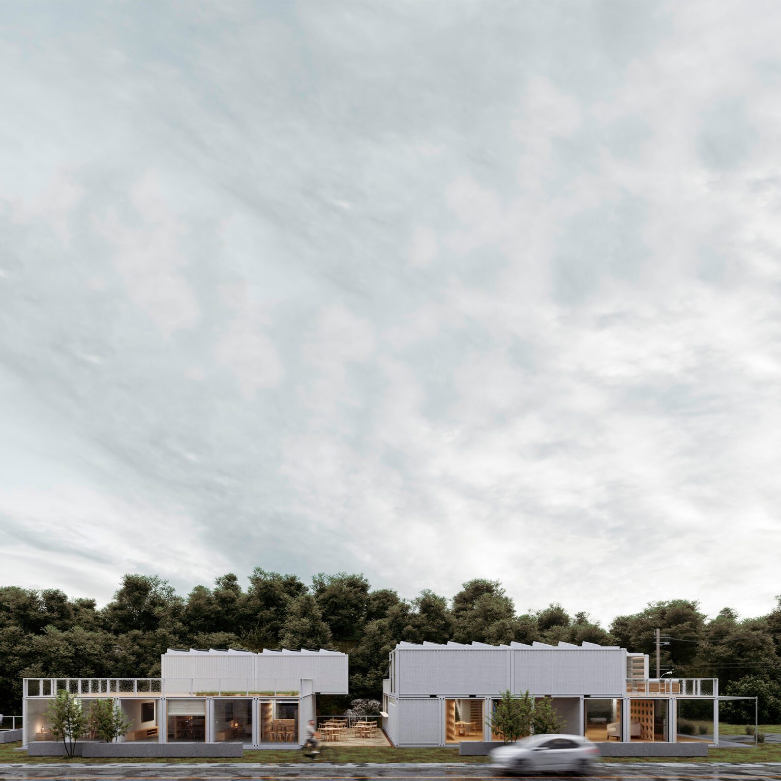 Out Of Sight: Sustainable Dance School and Emergency Social Housing ...