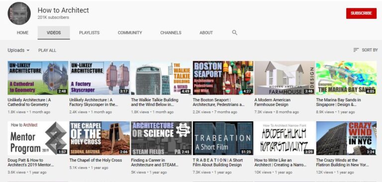 The Best YouTube Channels for Architects | illustrarch