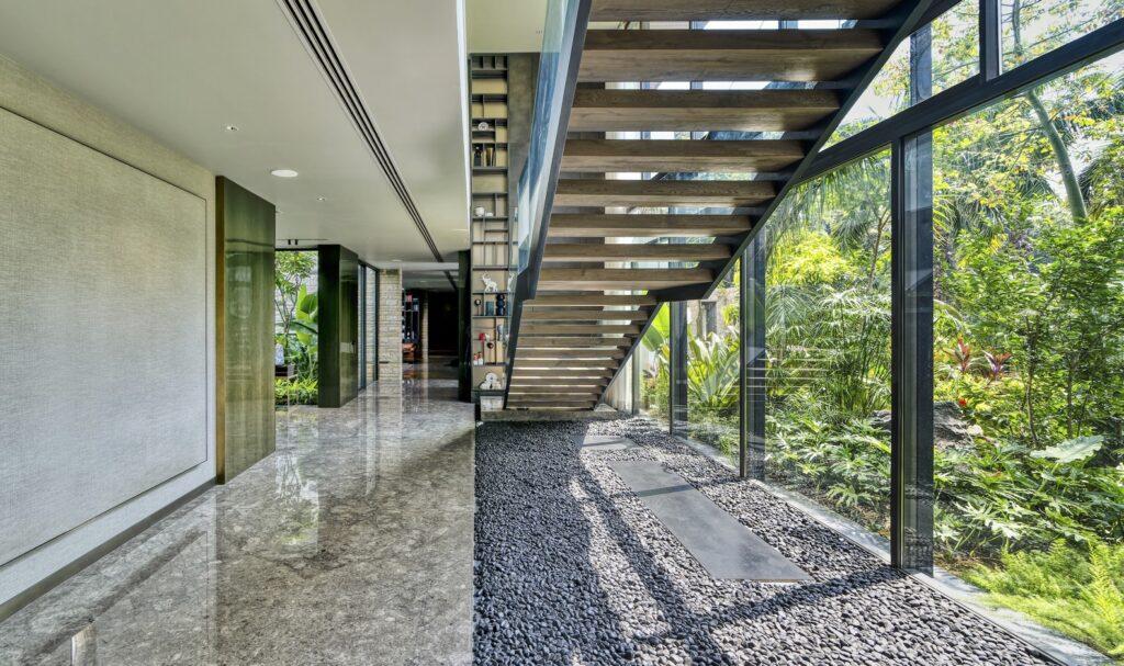 The Portico House: Where Modern Living Meets Serene Greenery | illustrarch