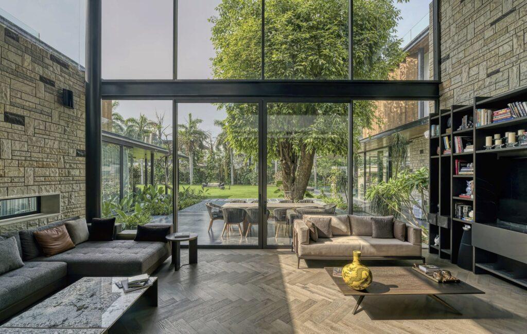 The Portico House: Where Modern Living Meets Serene Greenery | illustrarch