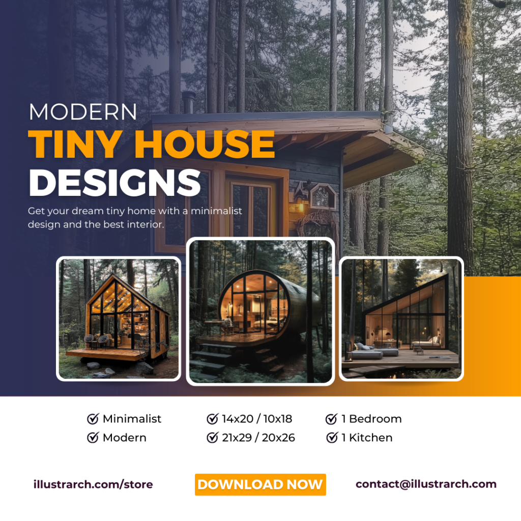 Modern Minimalist Tiny House Design Plans | illustrarch