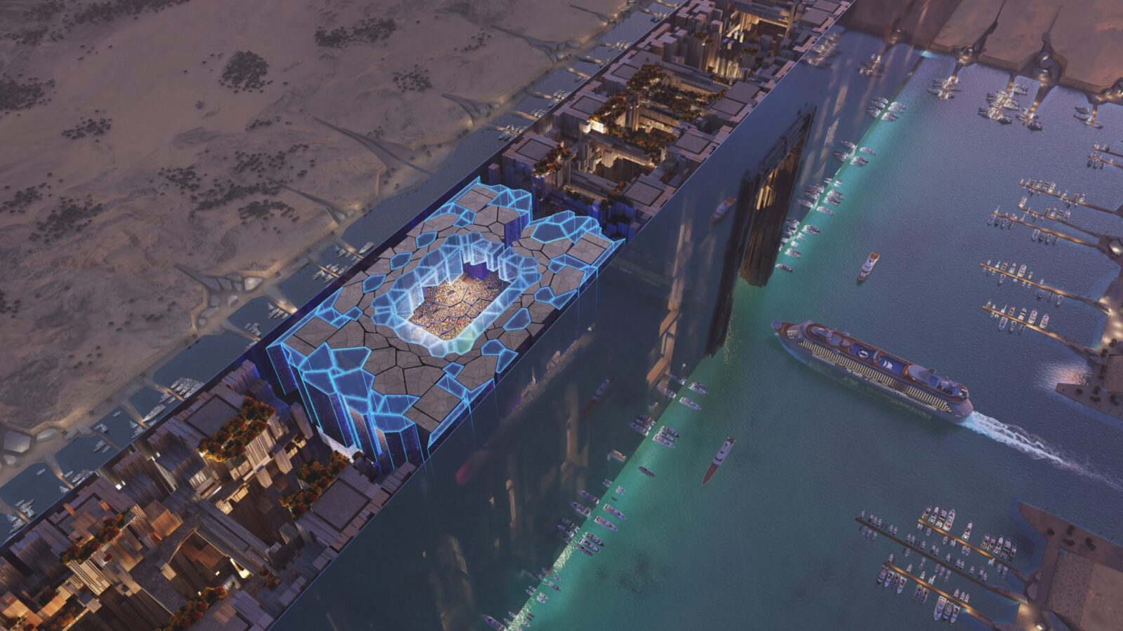 NEOM: A Sky Stadium for the 2034 World Cup | illustrarch