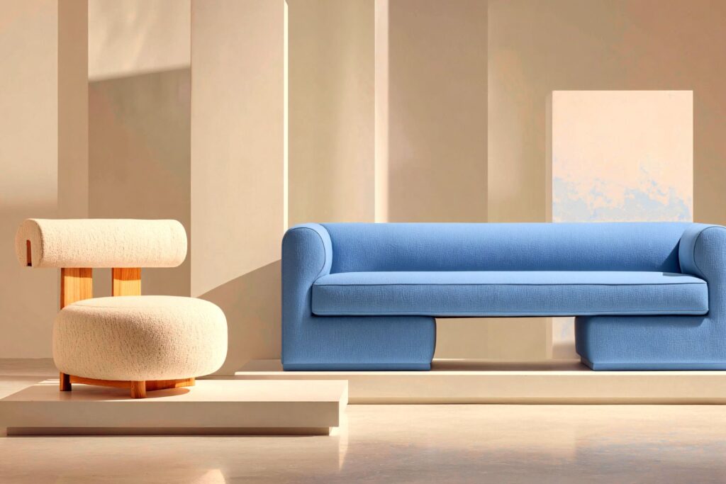 mixed material sofas | illustrarch