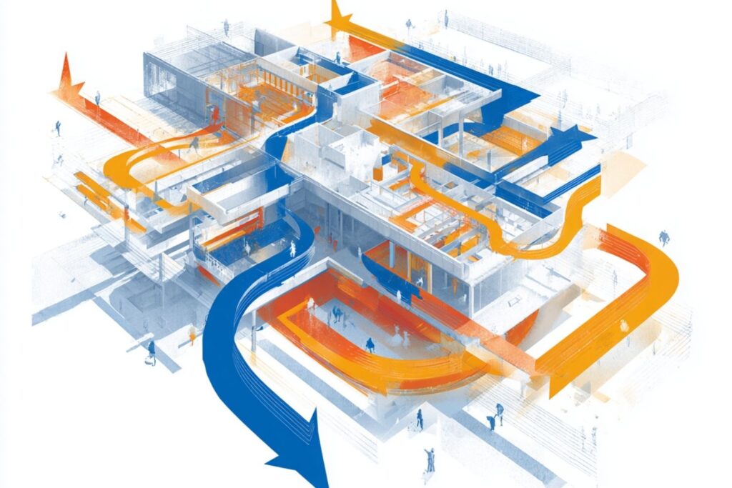 Circulation Flow Diagrams: How to Read & Use Them in Architecture ...